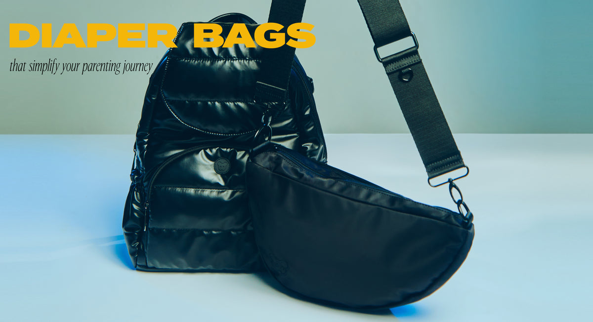 chic designer mini diaper bags, minimalist bags, sling bags