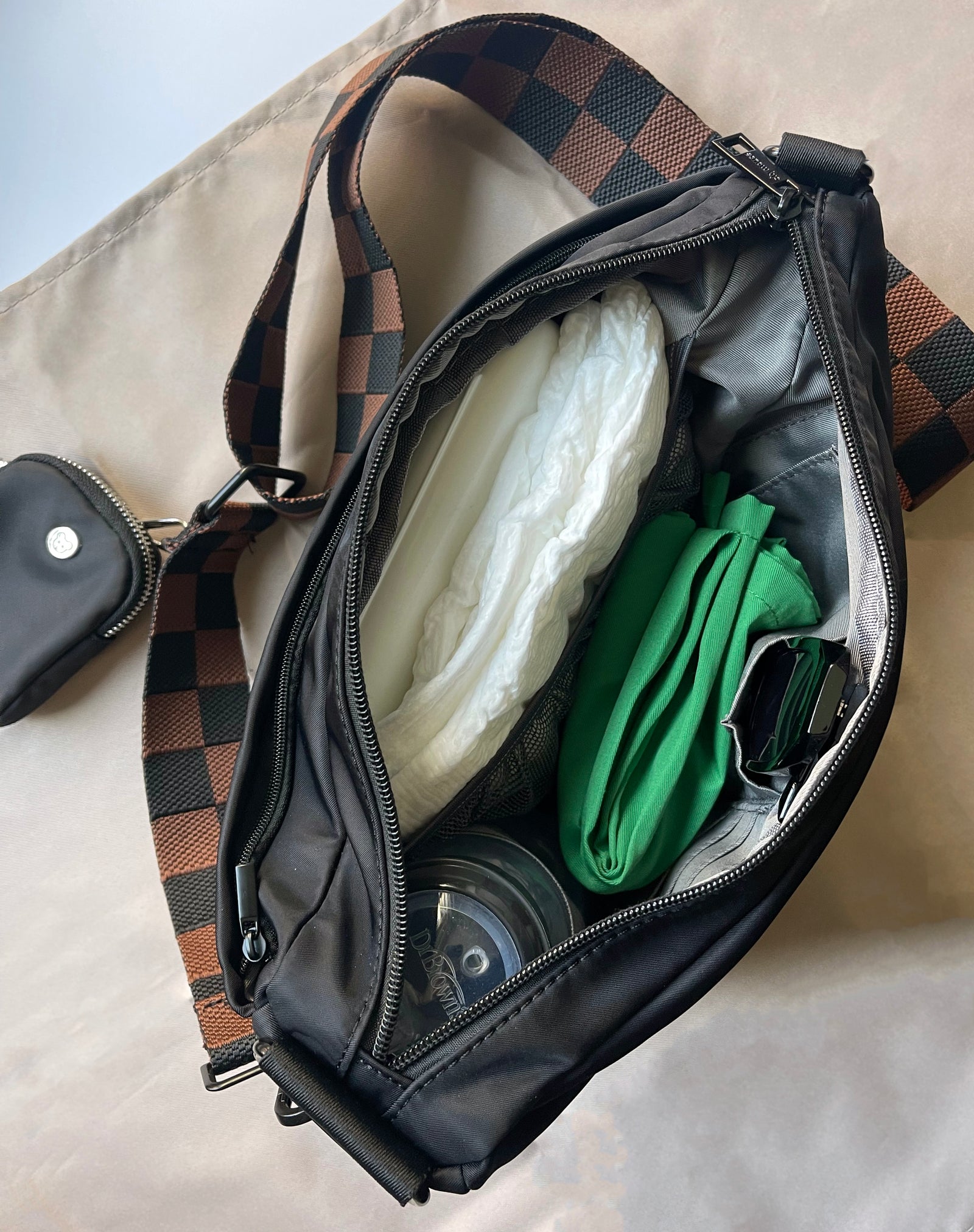 citymini sling diaper bag - JET BLACK
